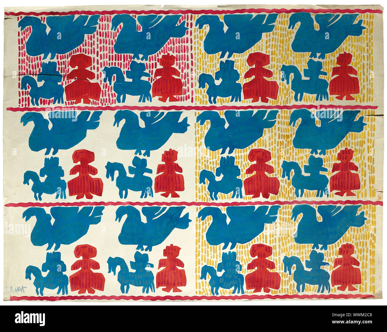 Textile design, Early 20th cen.. Private Collection Stock Photo - Alamy