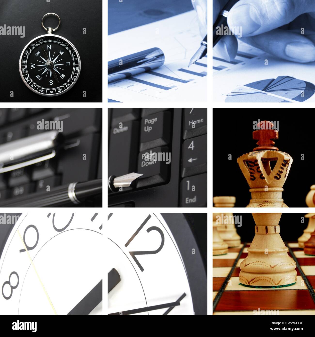 collage with success business and financial images Stock Photo - Alamy