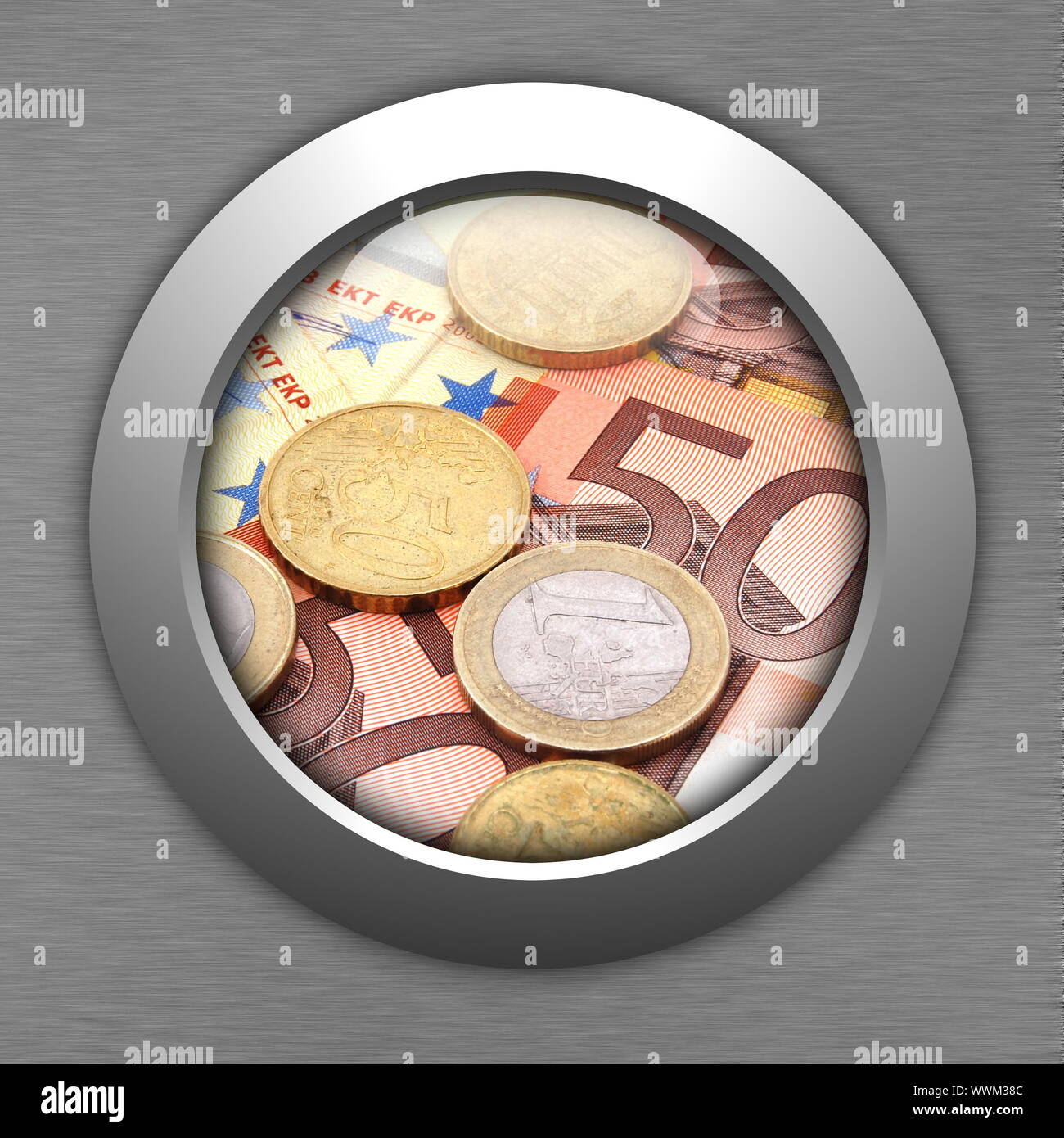 Cash button showing coins hi-res stock photography and images - Alamy