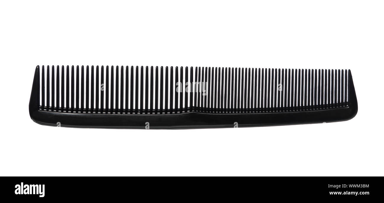 Black comb isolated on white background Stock Photo - Alamy