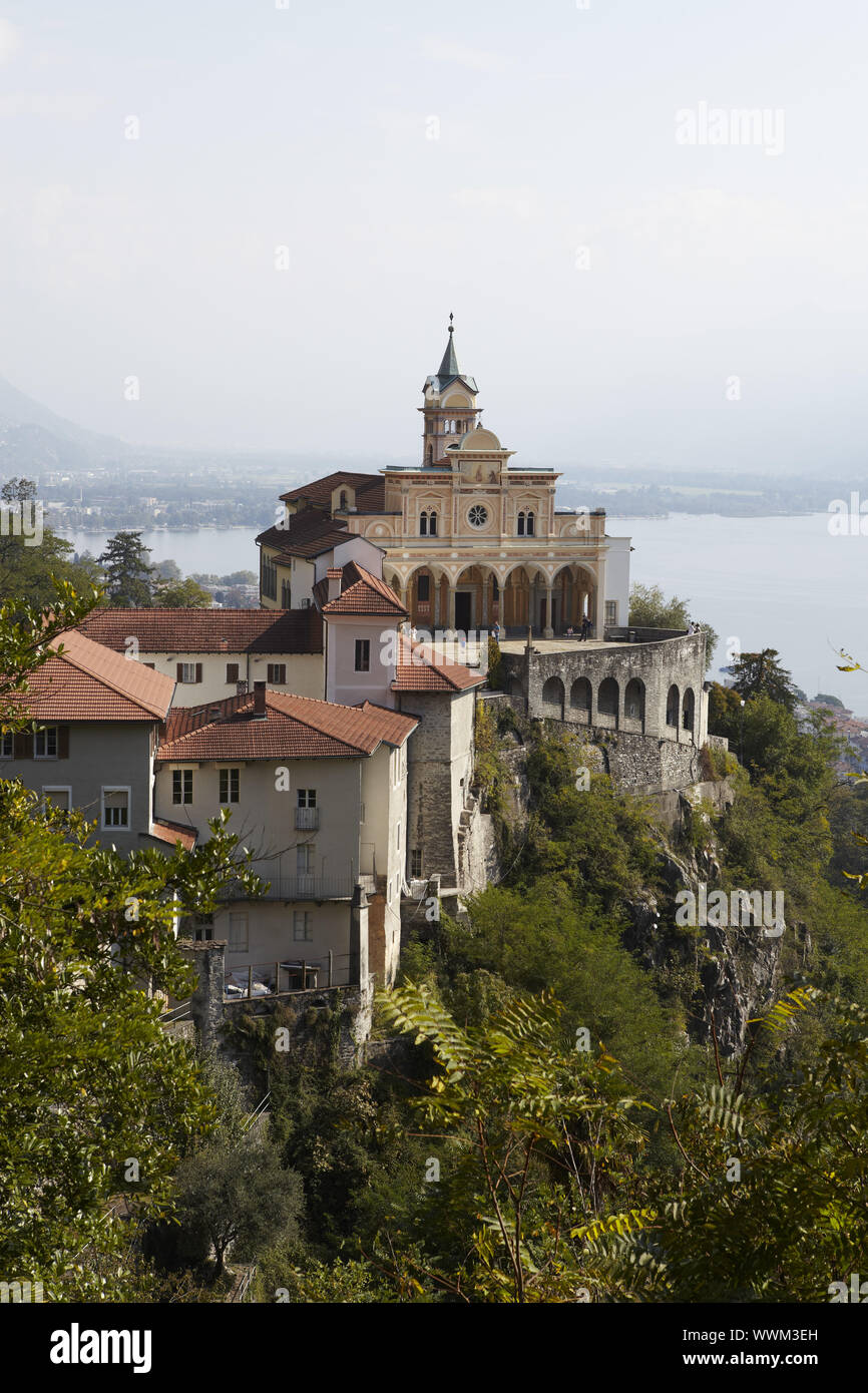 Lake Maggiore - Madonna del Sasso Stock Photo - Alamy