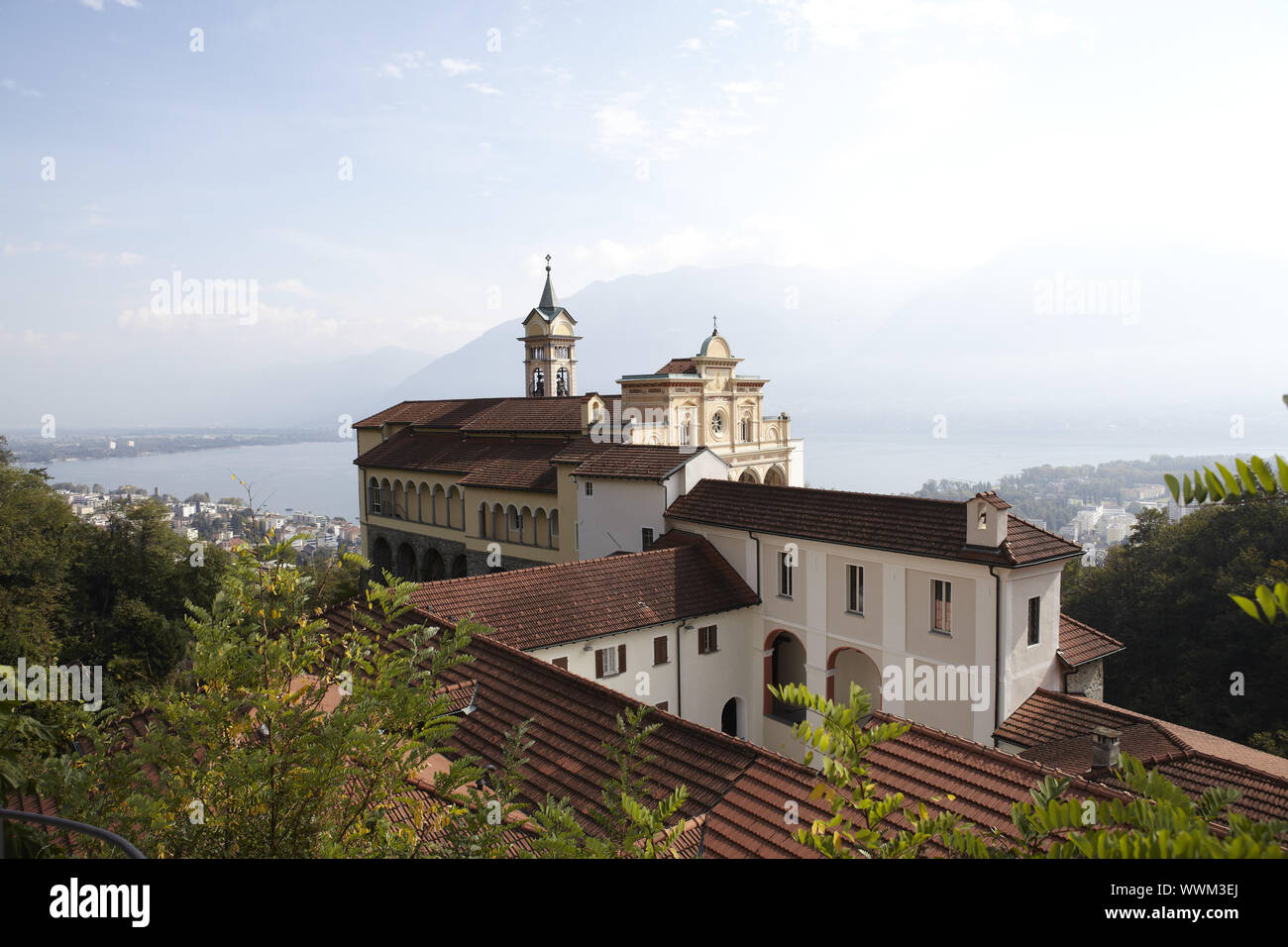 Lake Maggiore - Madonna del Sasso Stock Photo - Alamy