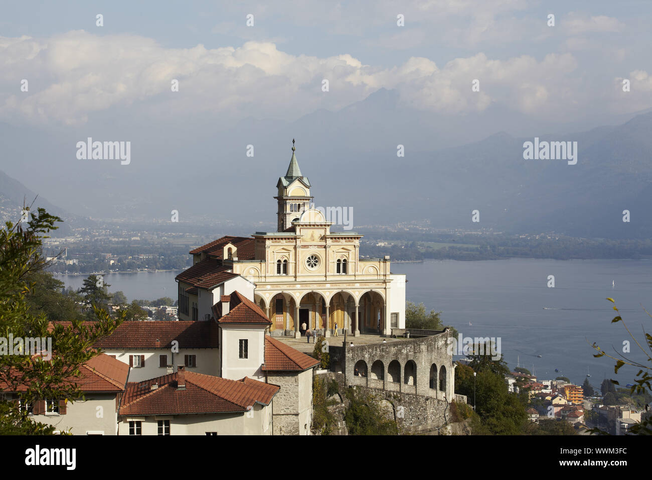 Lake Maggiore - Madonna del Sasso Stock Photo - Alamy