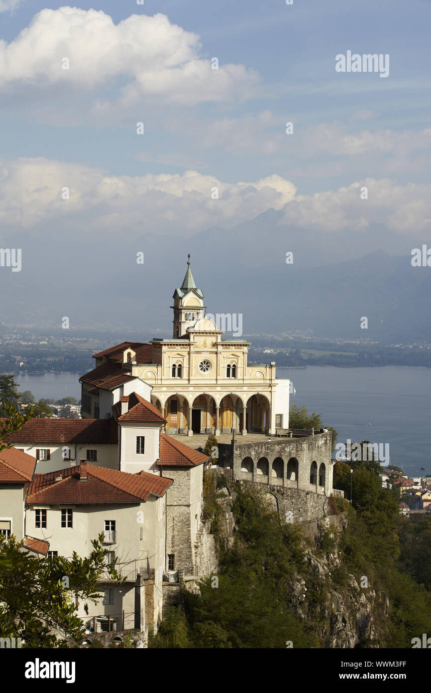Lake Maggiore - Madonna del Sasso Stock Photo - Alamy