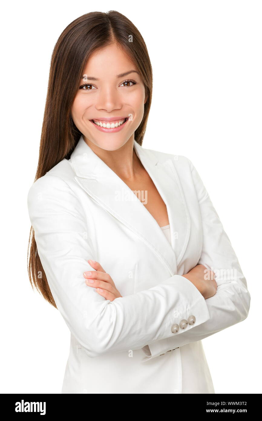 Asian business woman. Businesswoman portrait of smiling happy mixed ...