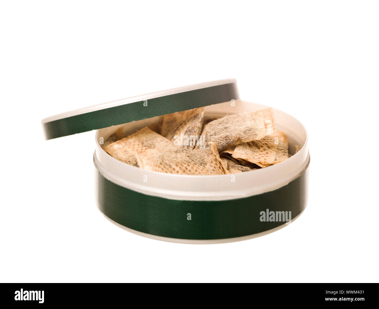 Box of snuff isolated on white background Stock Photo - Alamy