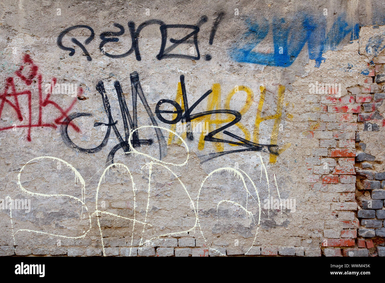 grunge background with graffiti elements Stock Photo - Alamy