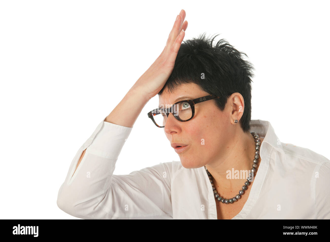 Woman is something forgotten Stock Photo - Alamy