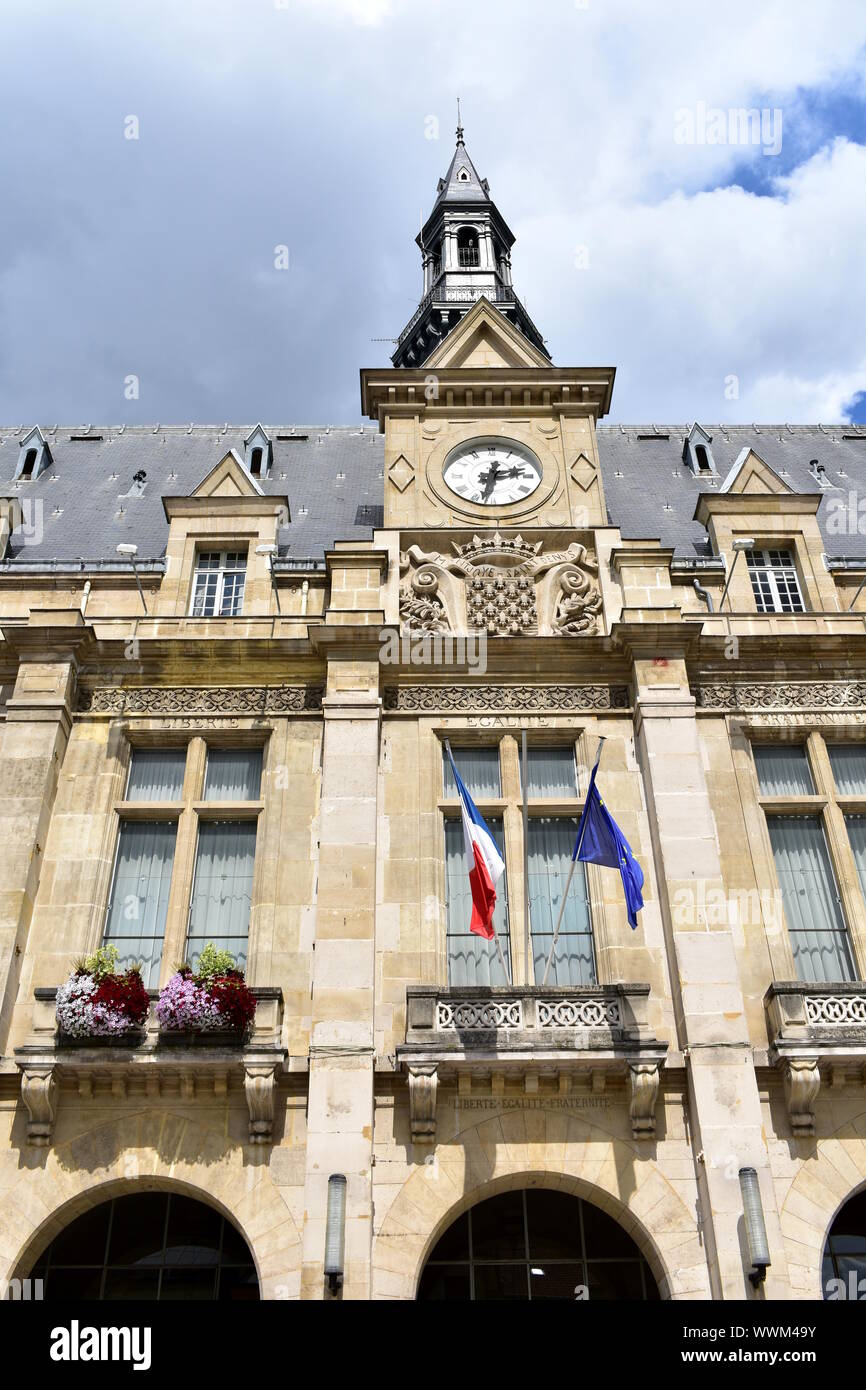 Saint Denis Town Hall. Hotel de Ville-Mairie. Paris, France Stock Photo ...
