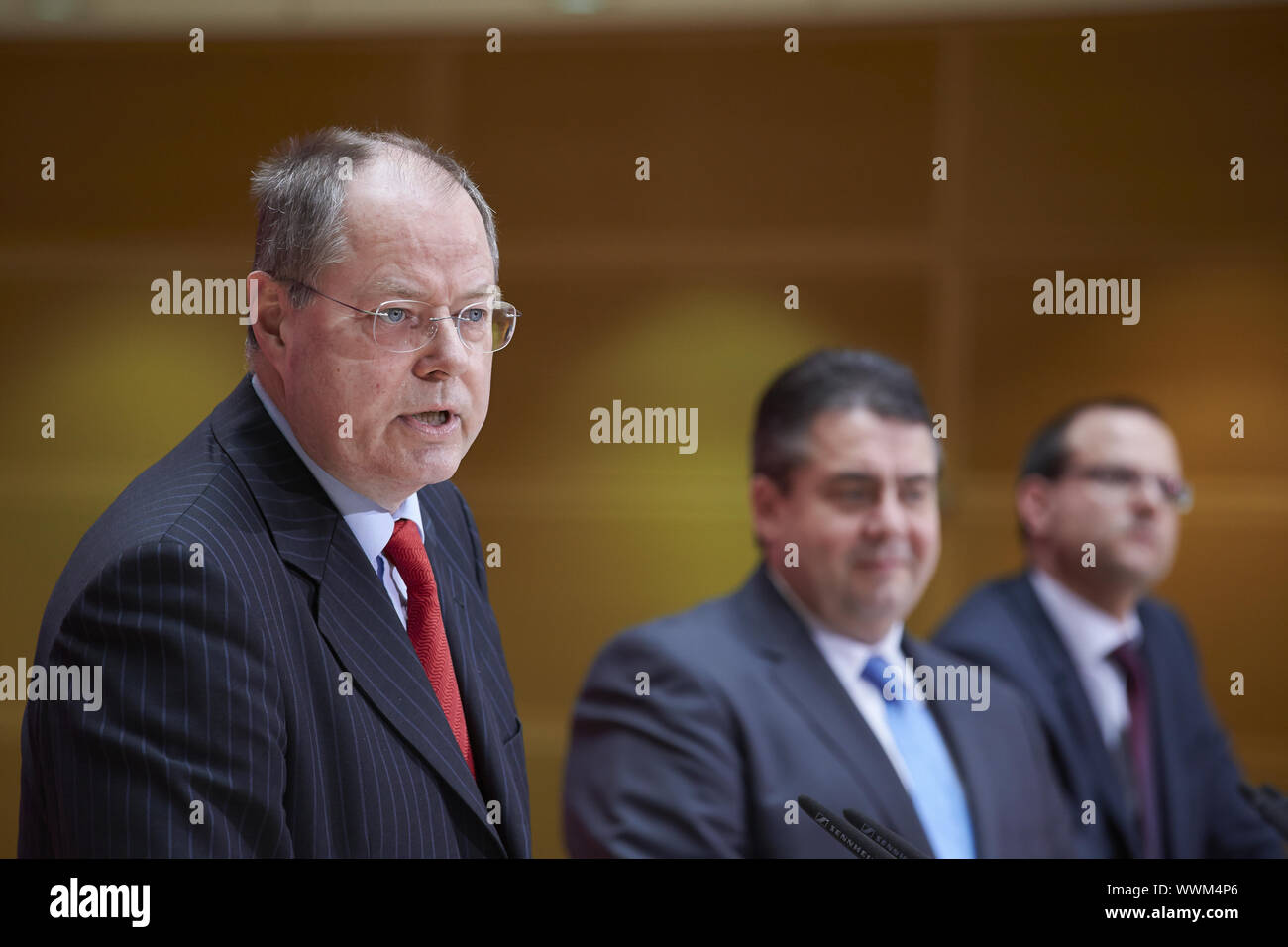 Peer Steinbrück (SPD), SPD chancellor candidate, and SPD Chairman ... Peer Steinbrück (SPD), SPD chancellor candidate, and SPD Chairman ...