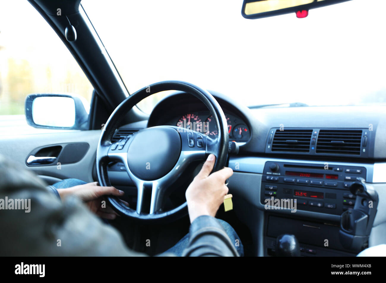 driver drive a car fast Stock Photo - Alamy