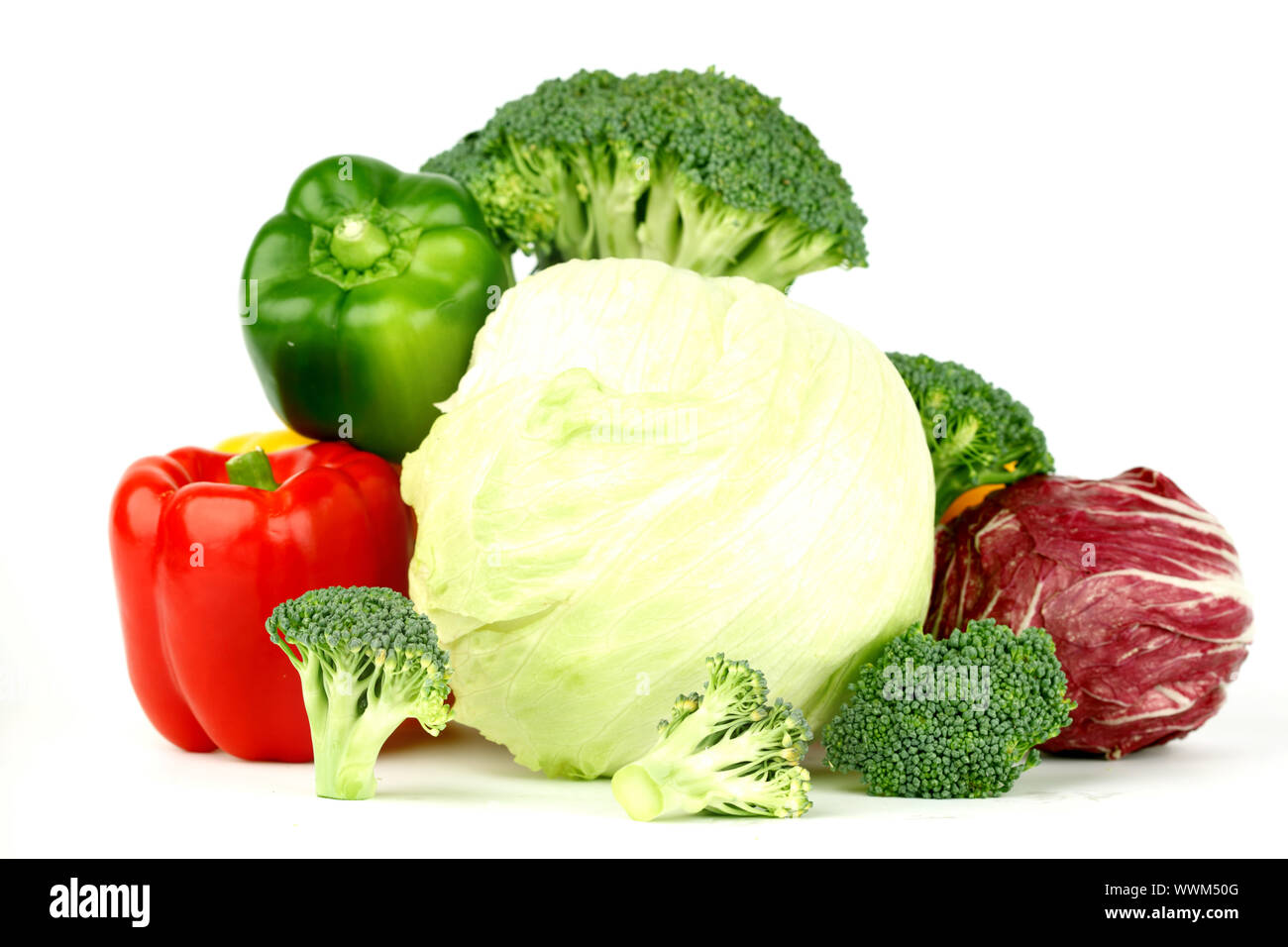 vegetable, freshness, vegetarian,big vegetarian pile isolated on white ...