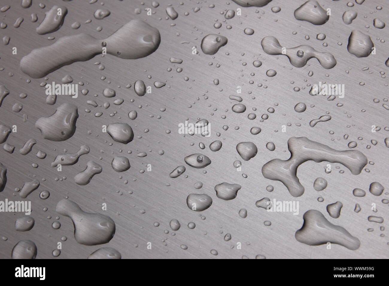 water drops on heavy metal surface texture Stock Photo - Alamy