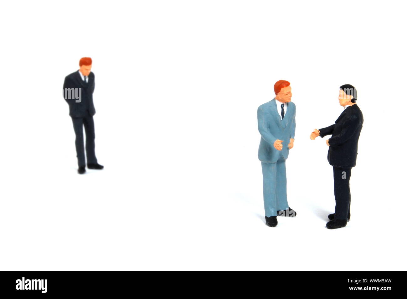 talking business people isolated on white background Stock Photo - Alamy