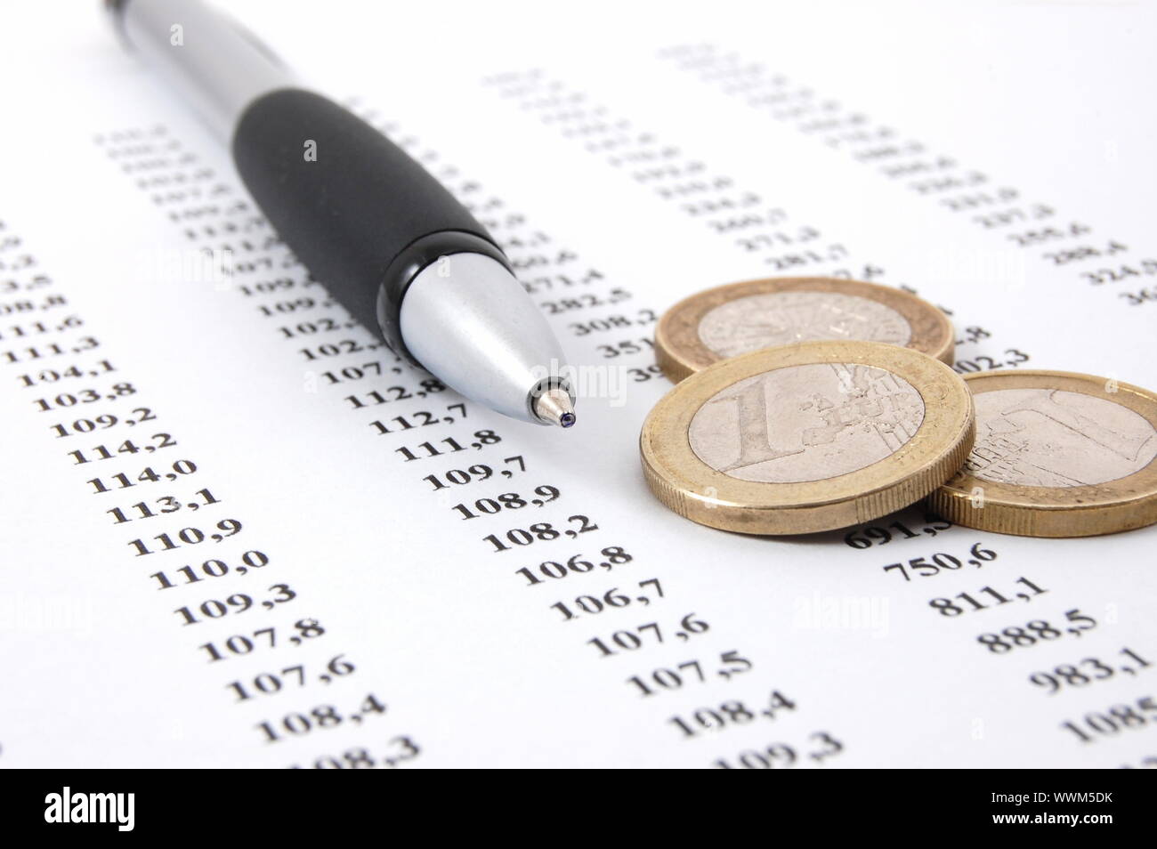 money on business numbers showing success and economic growth Stock ...