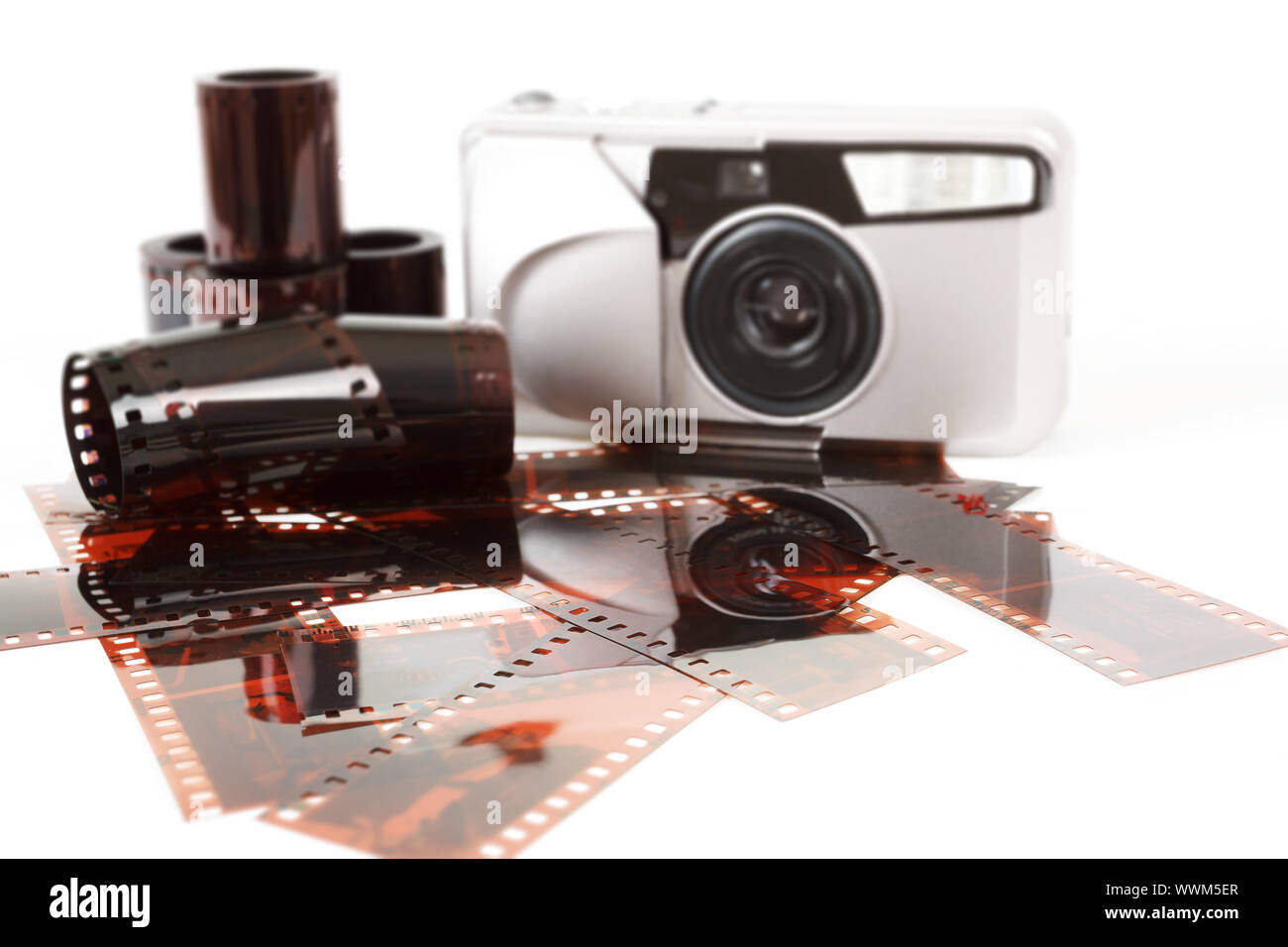 analog photo camera and color negative films Stock Photo - Alamy