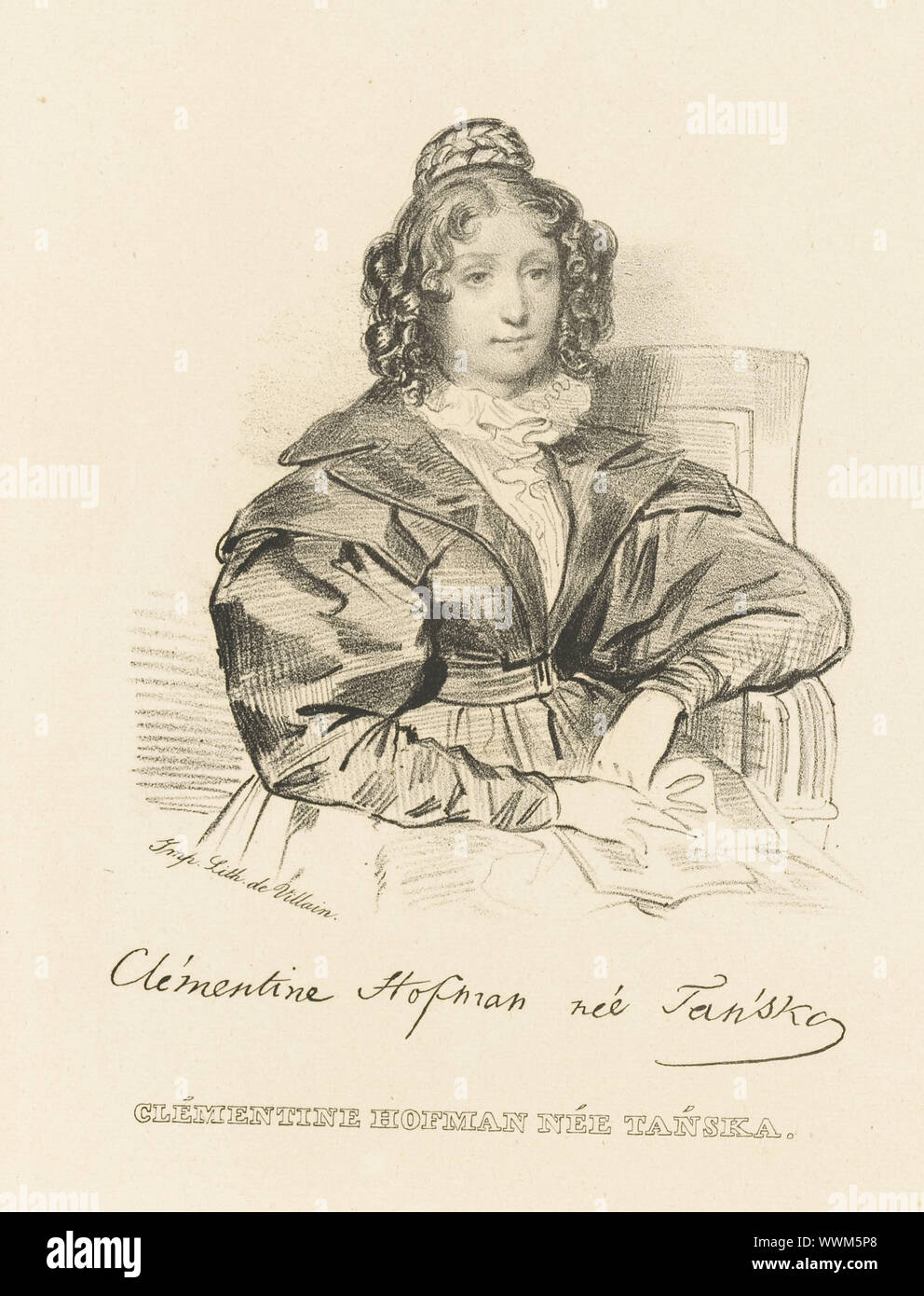 Portrait of Klementyna Hoffmanowa (1798-1845), c. 1840. Private ...