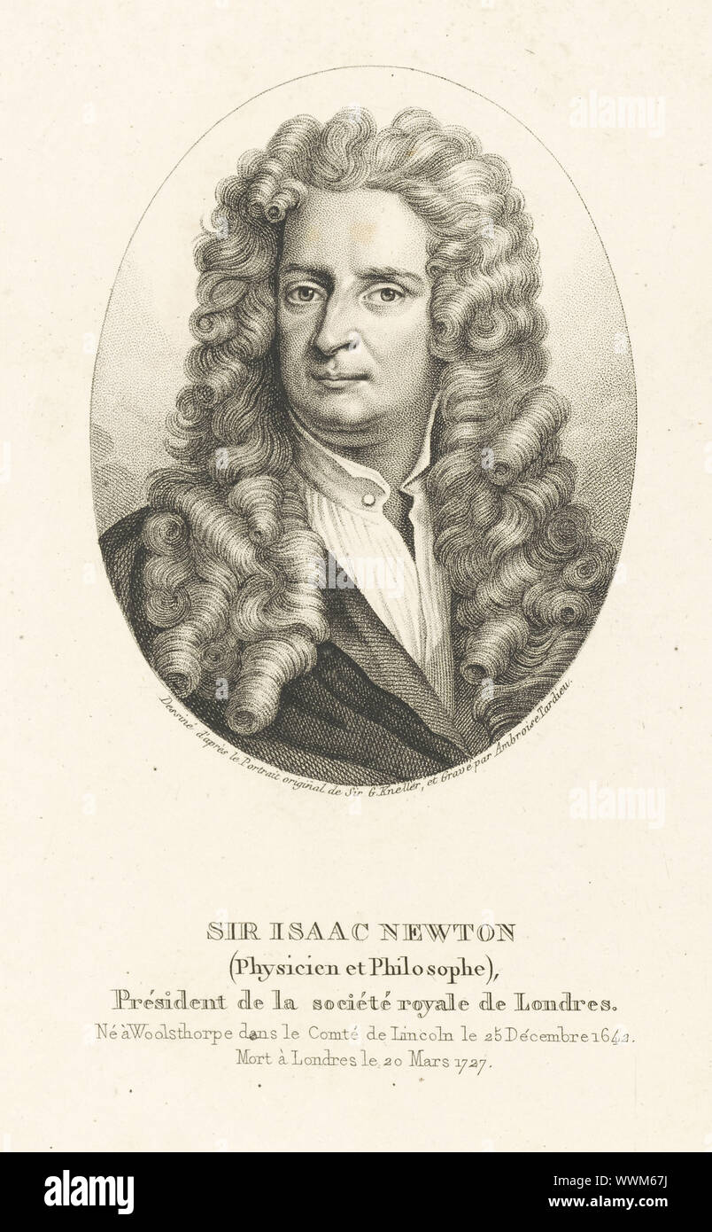 Portrait of sir isaac newton hi-res stock photography and images - Alamy