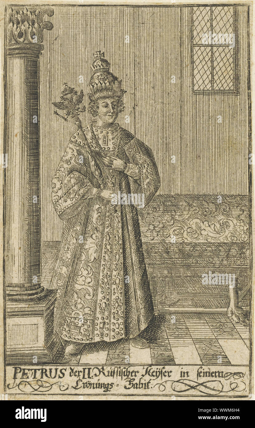 Portrait of the Tsar Peter II of Russia (1715-1730), ca 1730. Private ...