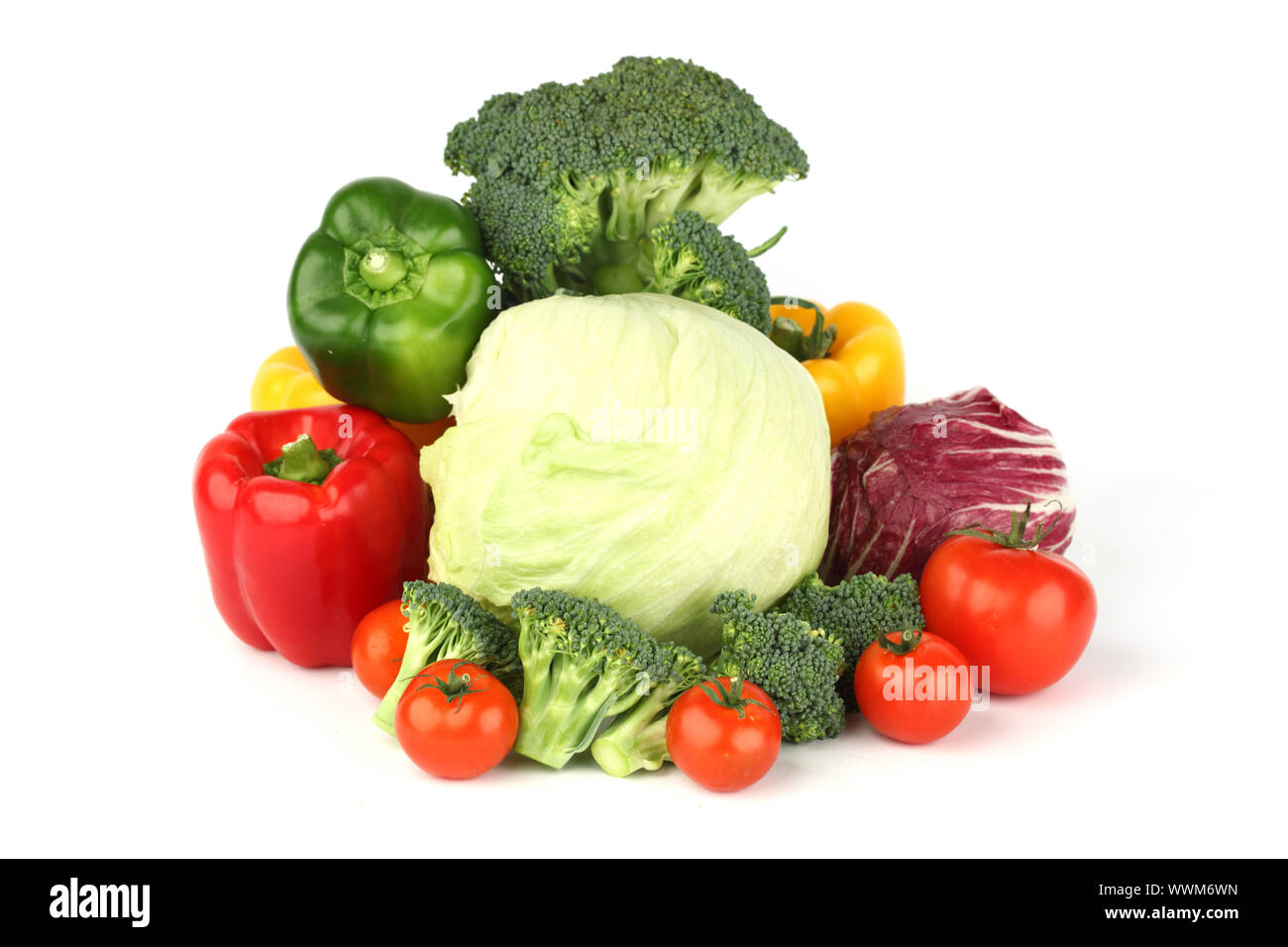 vegetable pile isolated on white Stock Photo - Alamy