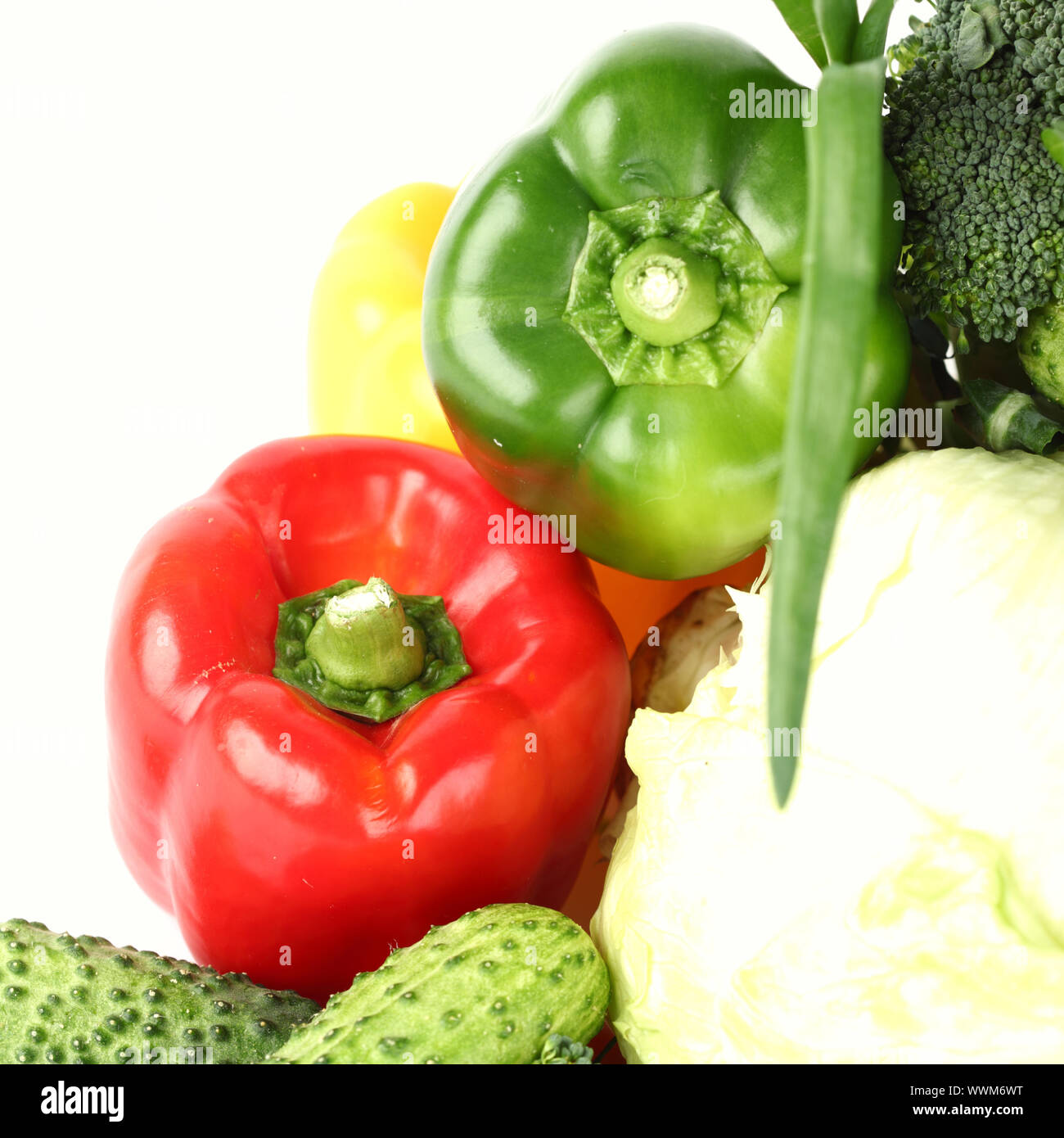 vegetable pile isolated on white Stock Photo - Alamy