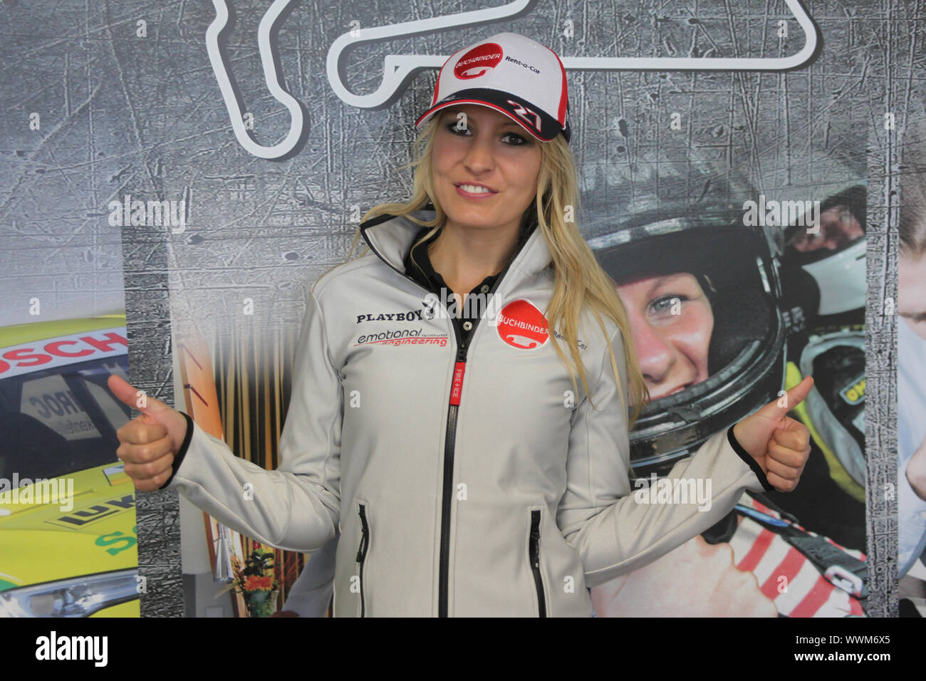 Model, Playmate Doreen Seidel racer at the ADAC GT Masters 2013 ...