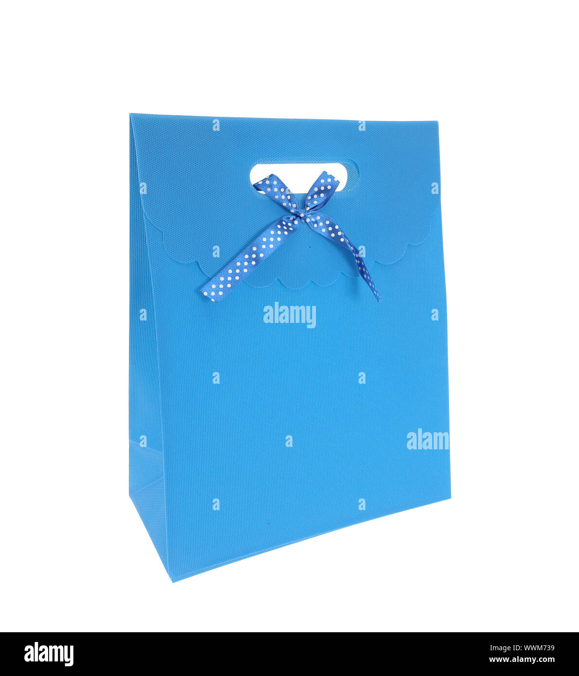 the blue package isolated on white background Stock Photo - Alamy