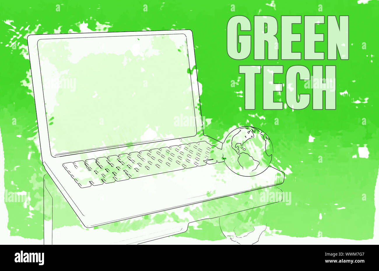 Green Technology on a PC Computer Network Stock Photo - Alamy