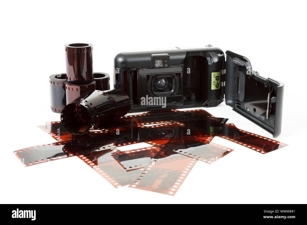 analog photo camera and color negative films Stock Photo - Alamy