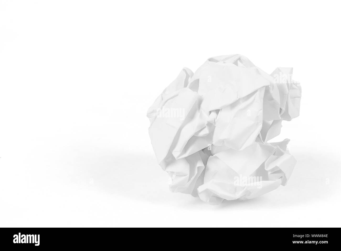 close-up of crumpled paper ball Stock Photo - Alamy