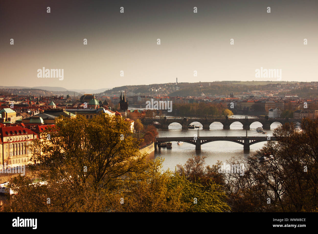 prague city panoramic view Stock Photo - Alamy