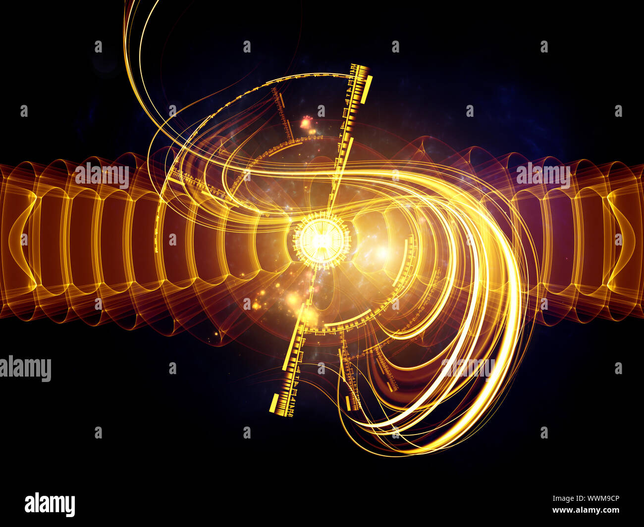 Arrangement of radial and circular geometric forms, dynamic shapes and ...
