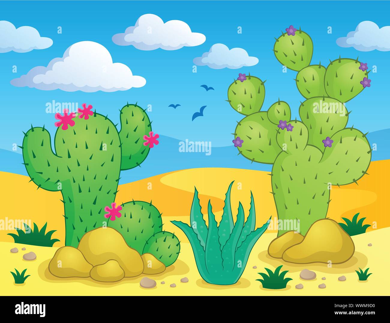 Cactus theme image 2 Stock Vector Image & Art - Alamy