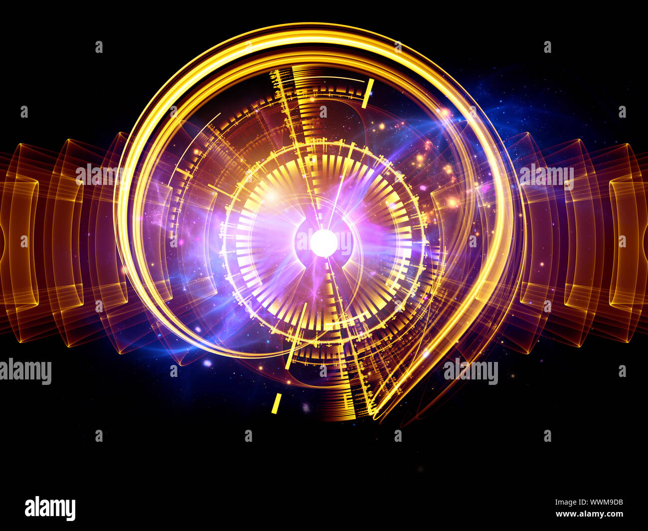 Arrangement of radial and circular geometric forms, dynamic shapes and ...