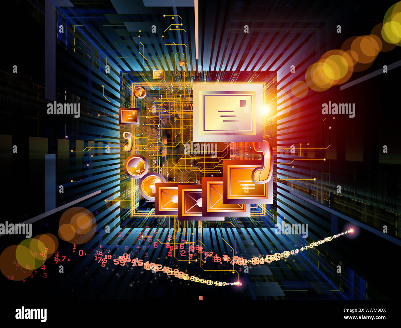 Interplay of communication symbols, messaging icons and technological ...