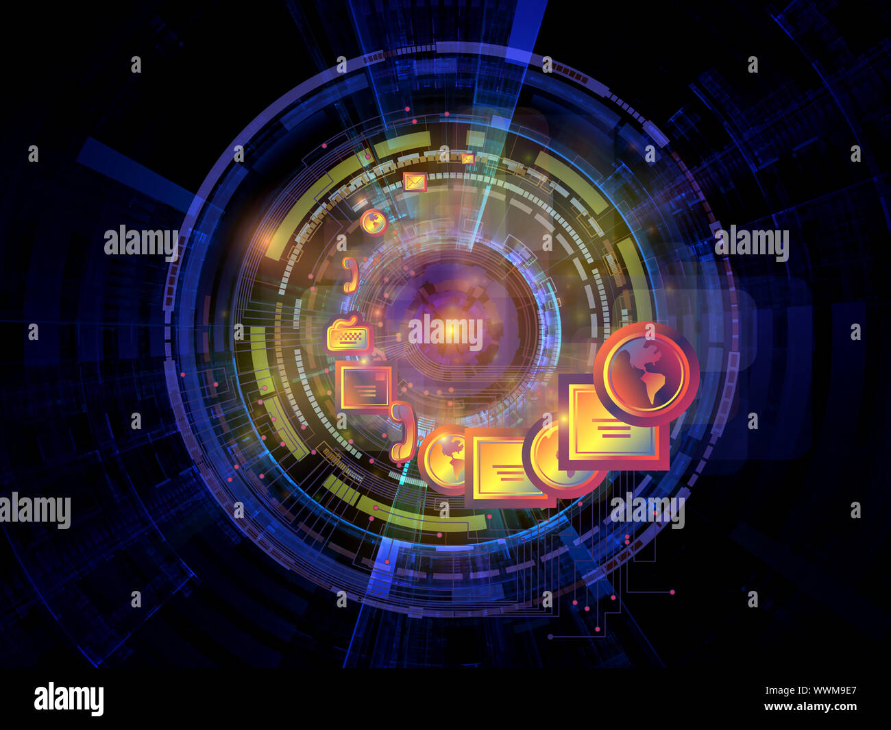 Communicating globally background suitable as a backdrop for projects ...