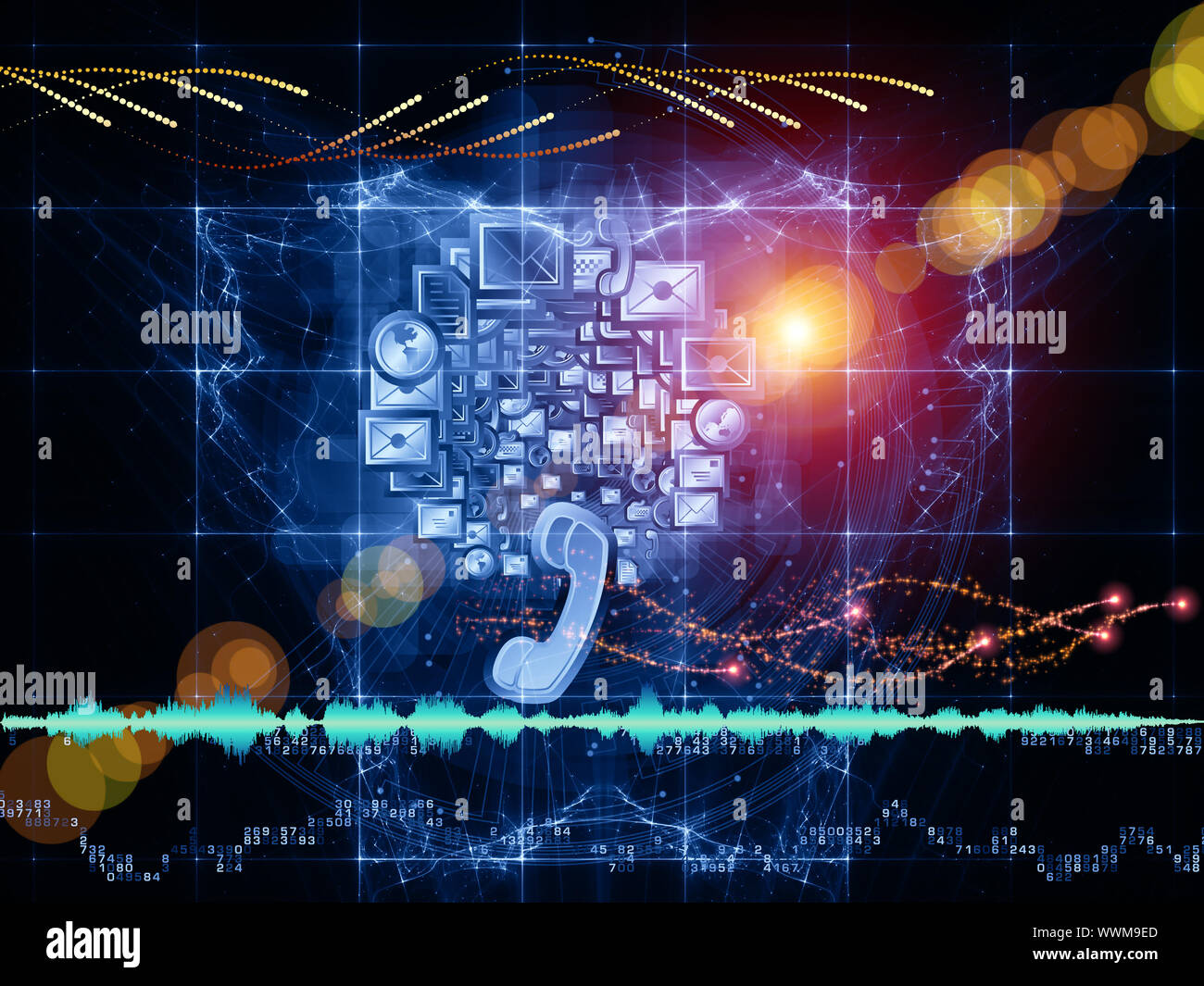 Communicating globally background suitable as a backdrop for projects ...