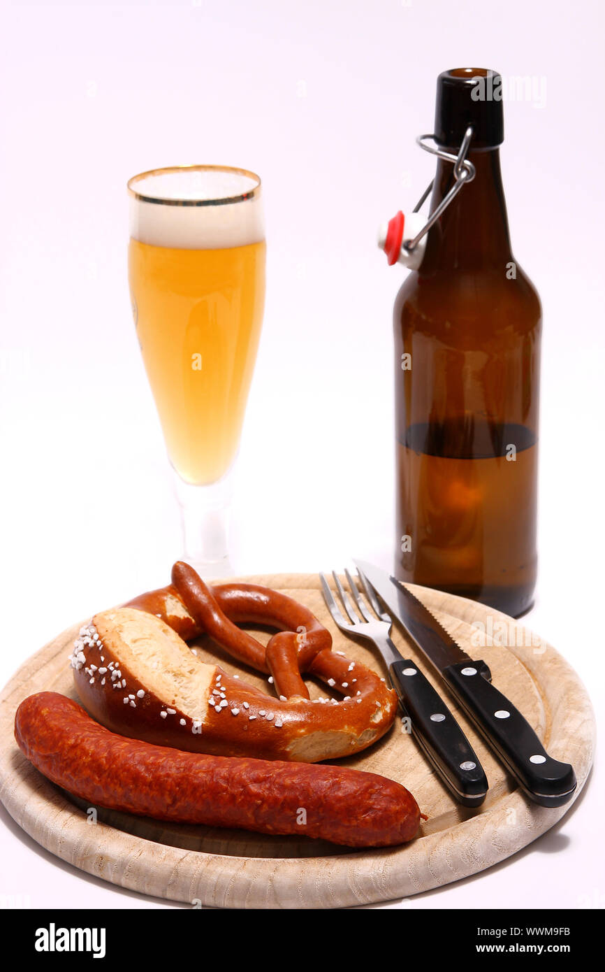 typical bavarian snack called brotzeit, south germany Stock Photo - Alamy