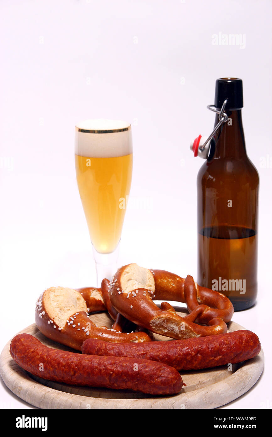 typical bavarian snack called brotzeit, south germany Stock Photo - Alamy