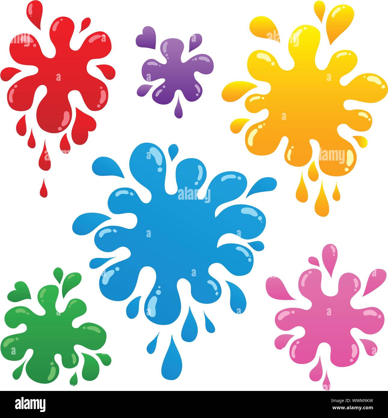 Colorful ink blots collection 1 Stock Vector Image & Art - Alamy