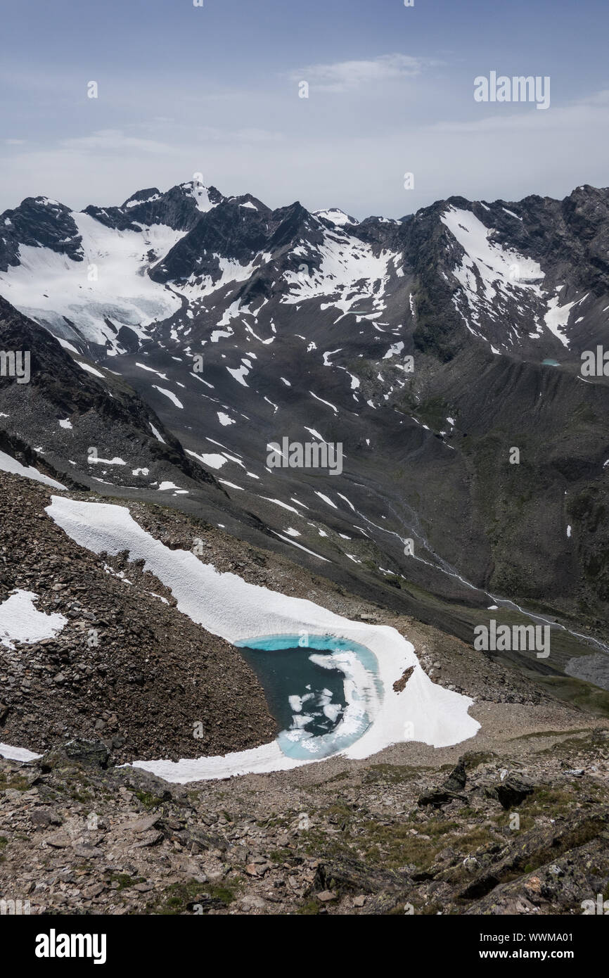 Glacial lake in the tyrolean alps in austria Stock Photo - Alamy