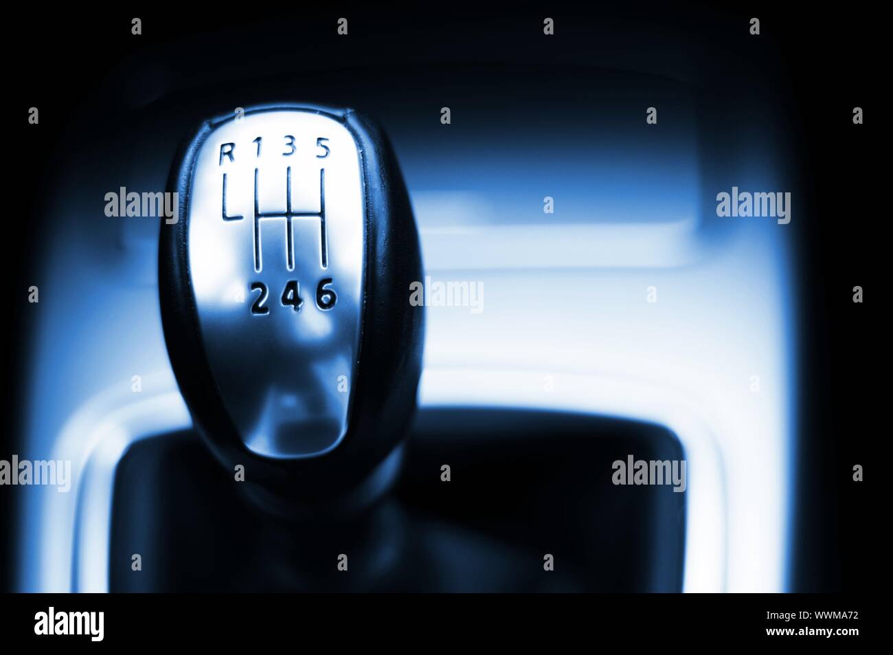 sports car gear shift stick with copyspace for text message Stock Photo ...