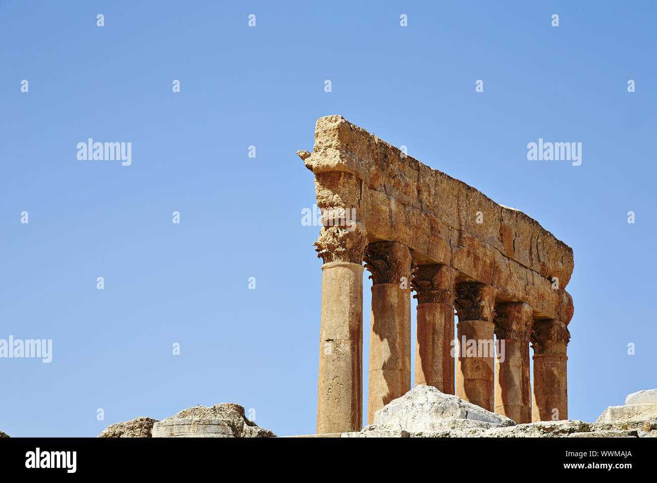 Jupiter columns (Temple of Jupiter) - Baalbek, Lebanon Stock Photo - Alamy