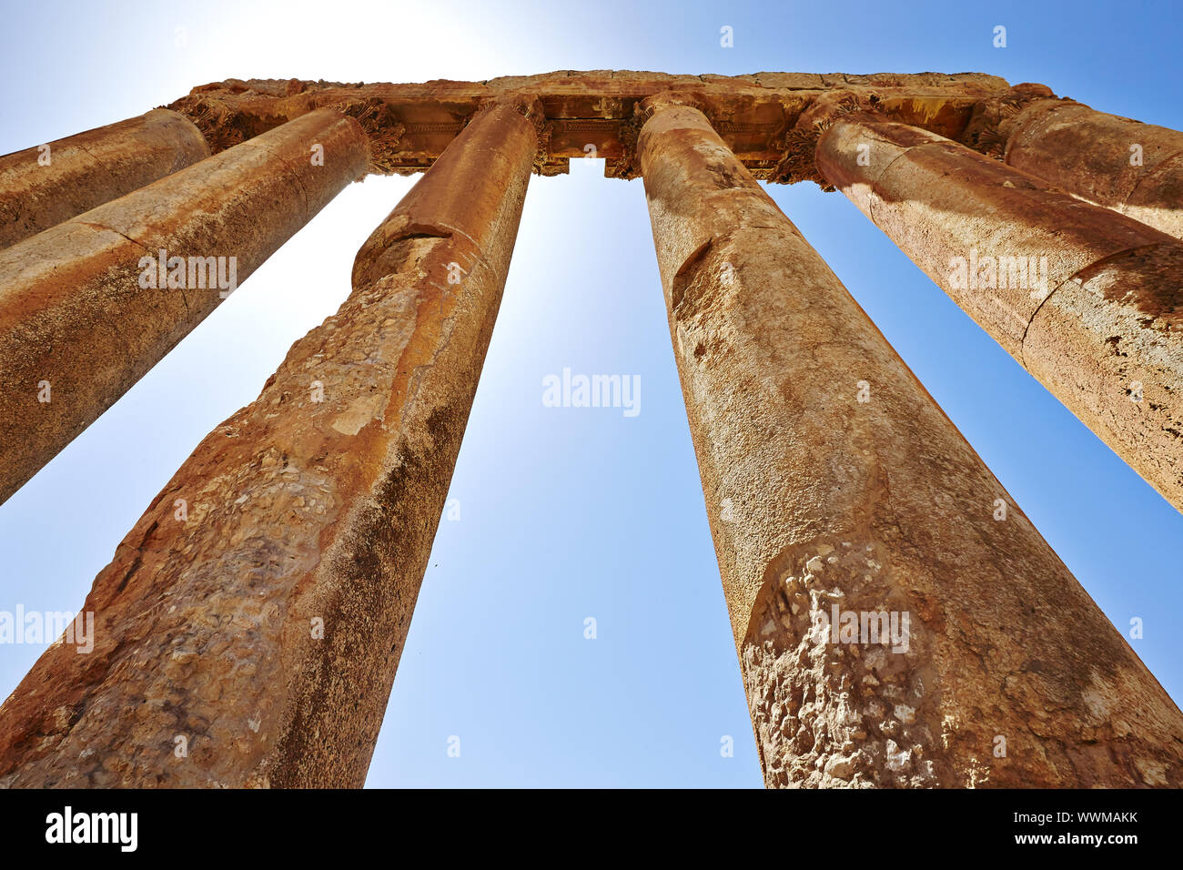 Jupiter columns (Temple of Jupiter) - Baalbek, Lebanon Stock Photo - Alamy
