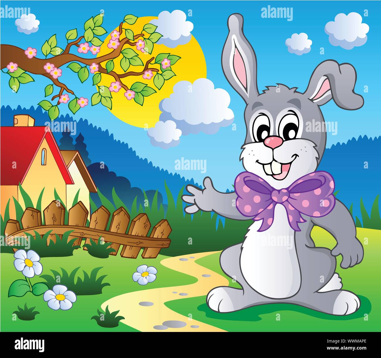 Easter bunny theme image 5 Stock Vector Image & Art - Alamy