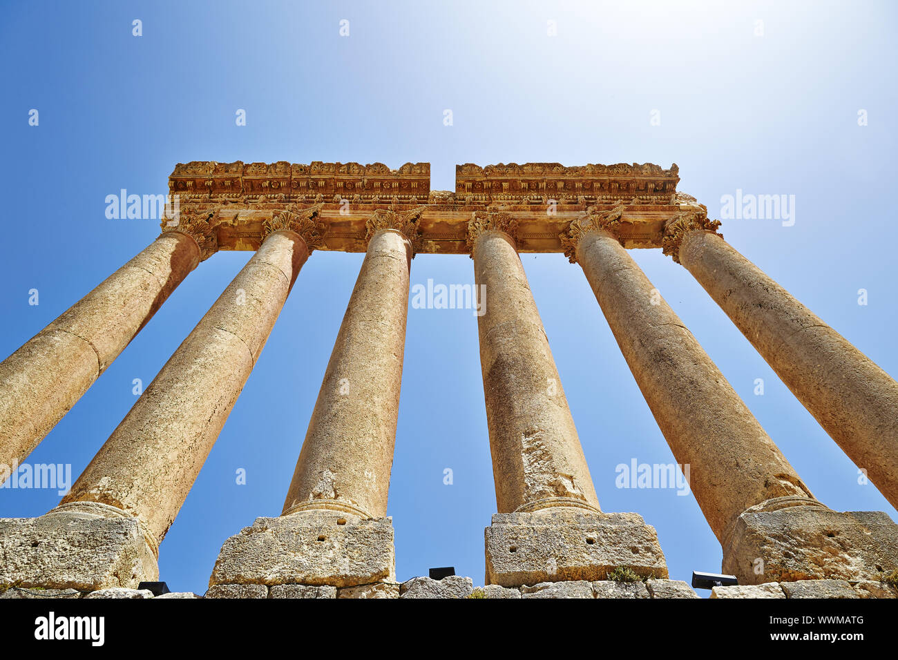 Jupiter columns (Temple of Jupiter) - Baalbek, Lebanon Stock Photo - Alamy