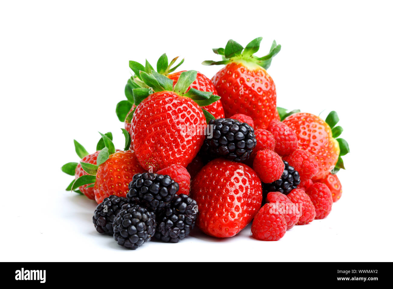 big berry pile isolated on white Stock Photo - Alamy