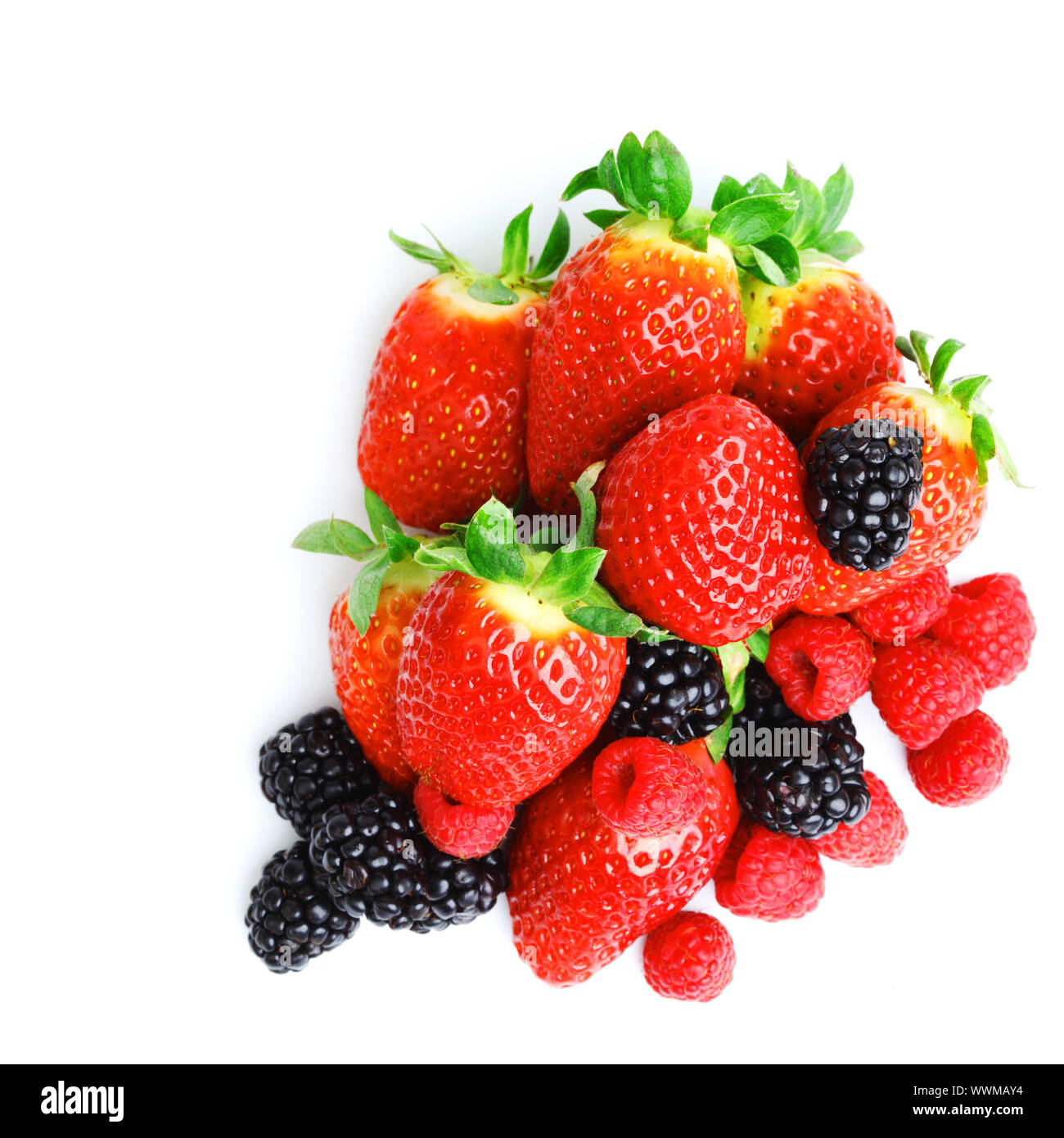 big berry pile isolated on white Stock Photo - Alamy