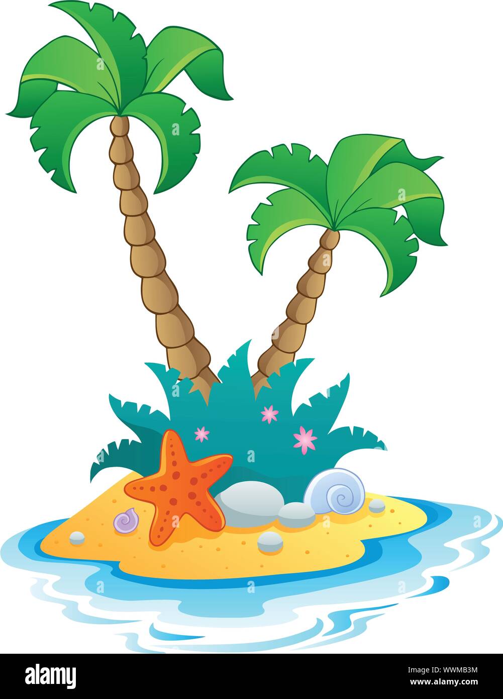 Image with small island 1 Stock Vector Image & Art - Alamy