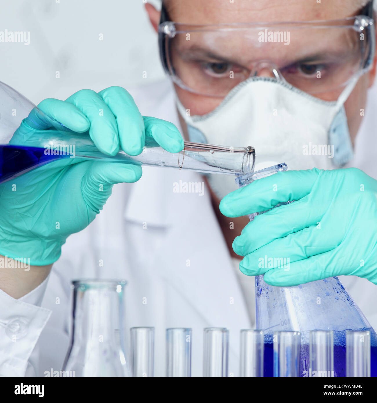 Chemistry Scientist conducting experiments in laboratory Stock Photo ...